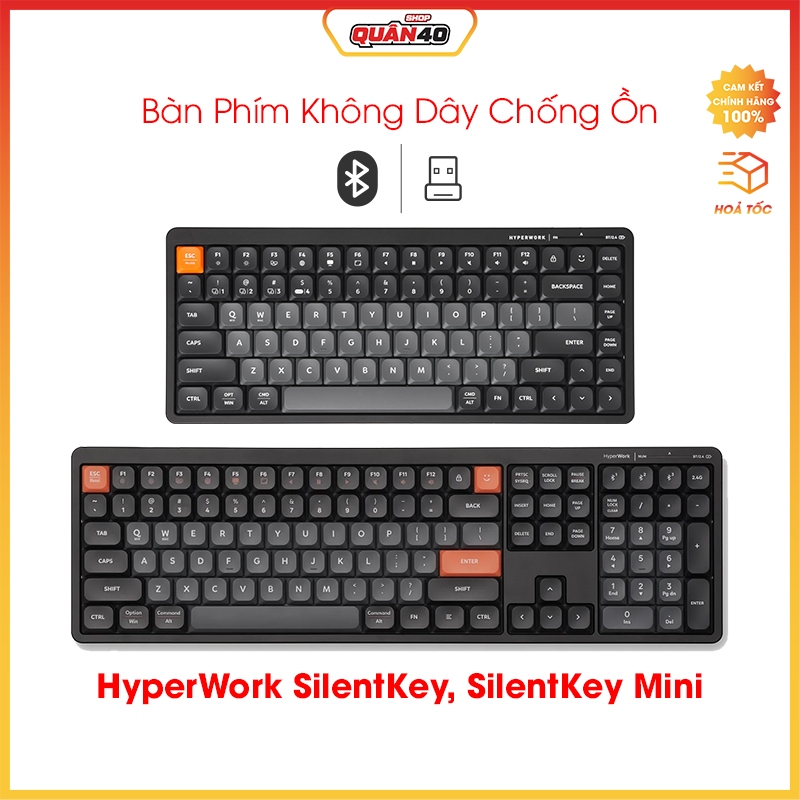Bàn Phím Không Dây HyperWork SilentKey | Chuột Không Dây HyperWork ...