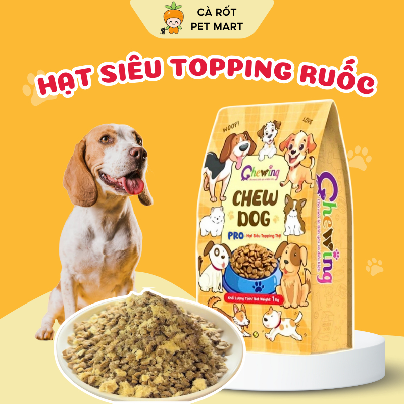 Hạt Cho Chó Mix SIÊU RUỐC CHEW DOG 1KG Thức Ăn Hạt Chó Bổ Sung Dầu Cá ...