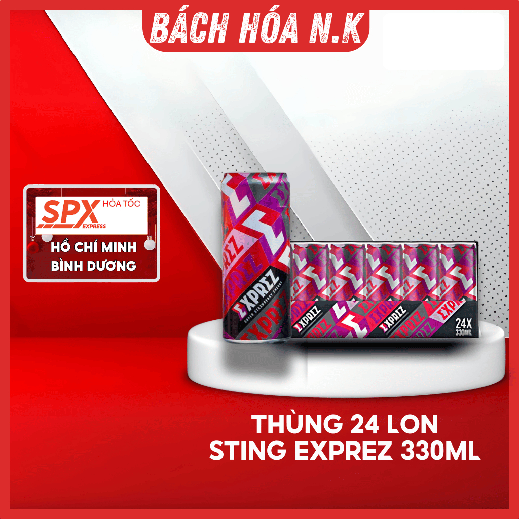 Sting Campuchia EXPREZ Vị Dâu Tây Đỏ Thùng 24 lon x 330ml | Shopee Việt Nam