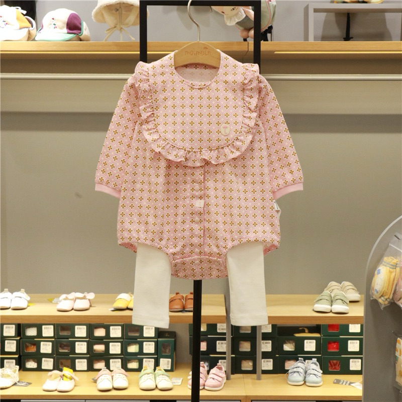 Size 70| Suit Moimoln Hàn 3 chi tiết màu Hồng FULL TAG | Shopee Việt Nam