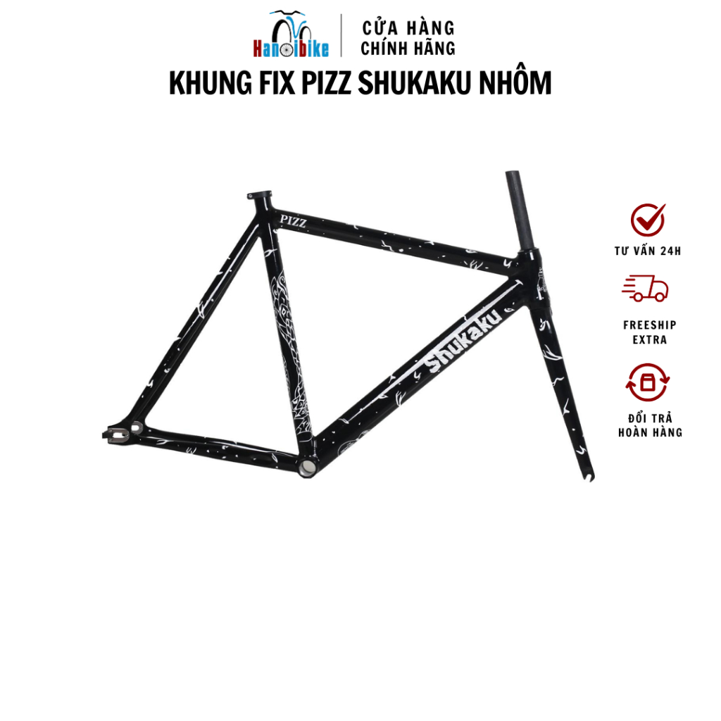 Khung xe đạp fixed gear PIZZ SHUKAKU nhôm càng nhôm | Shopee Việt Nam