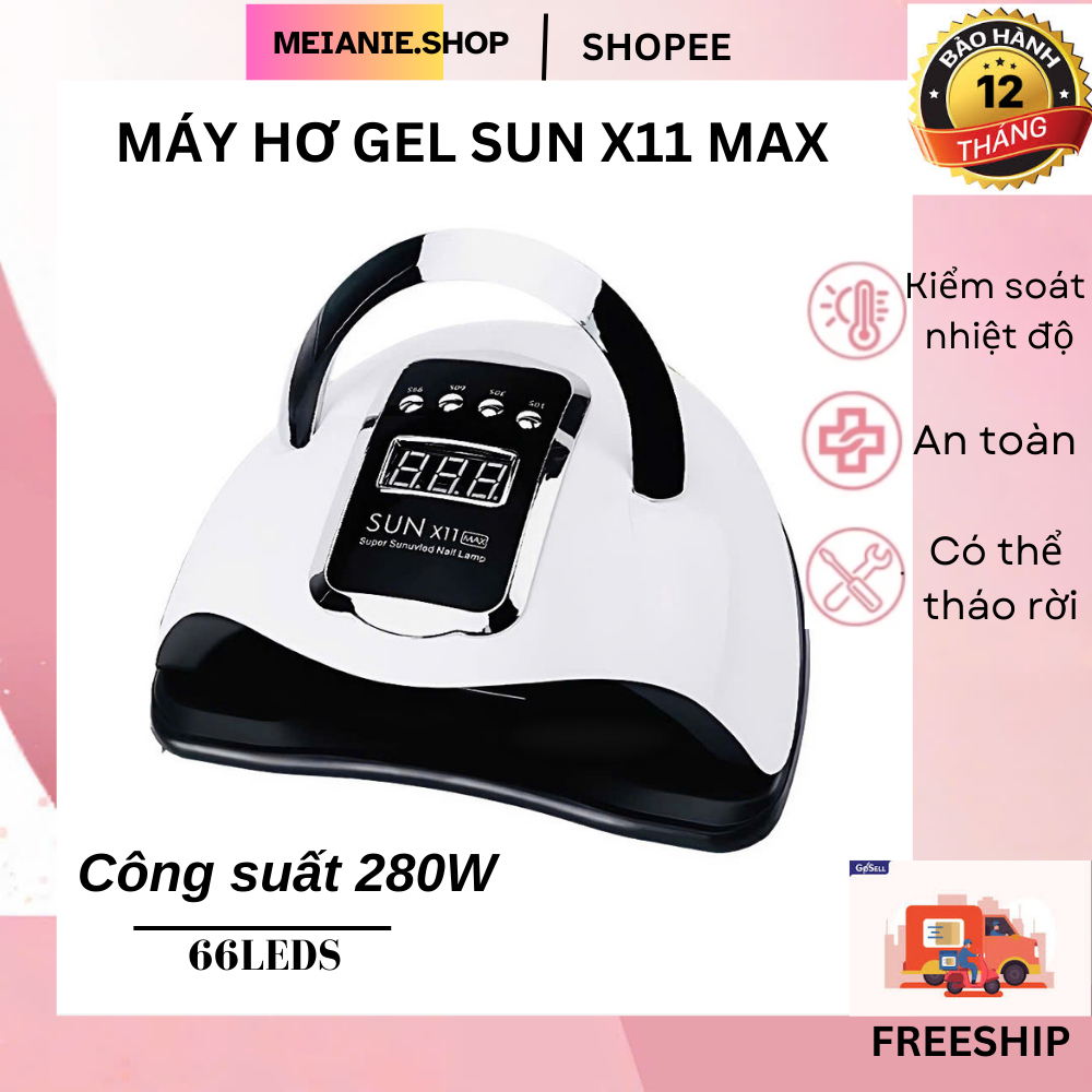 Máy hơ gel Sun X11 Max công suất 280W, Máy sấy sơn Gel có cảm biến tự ...