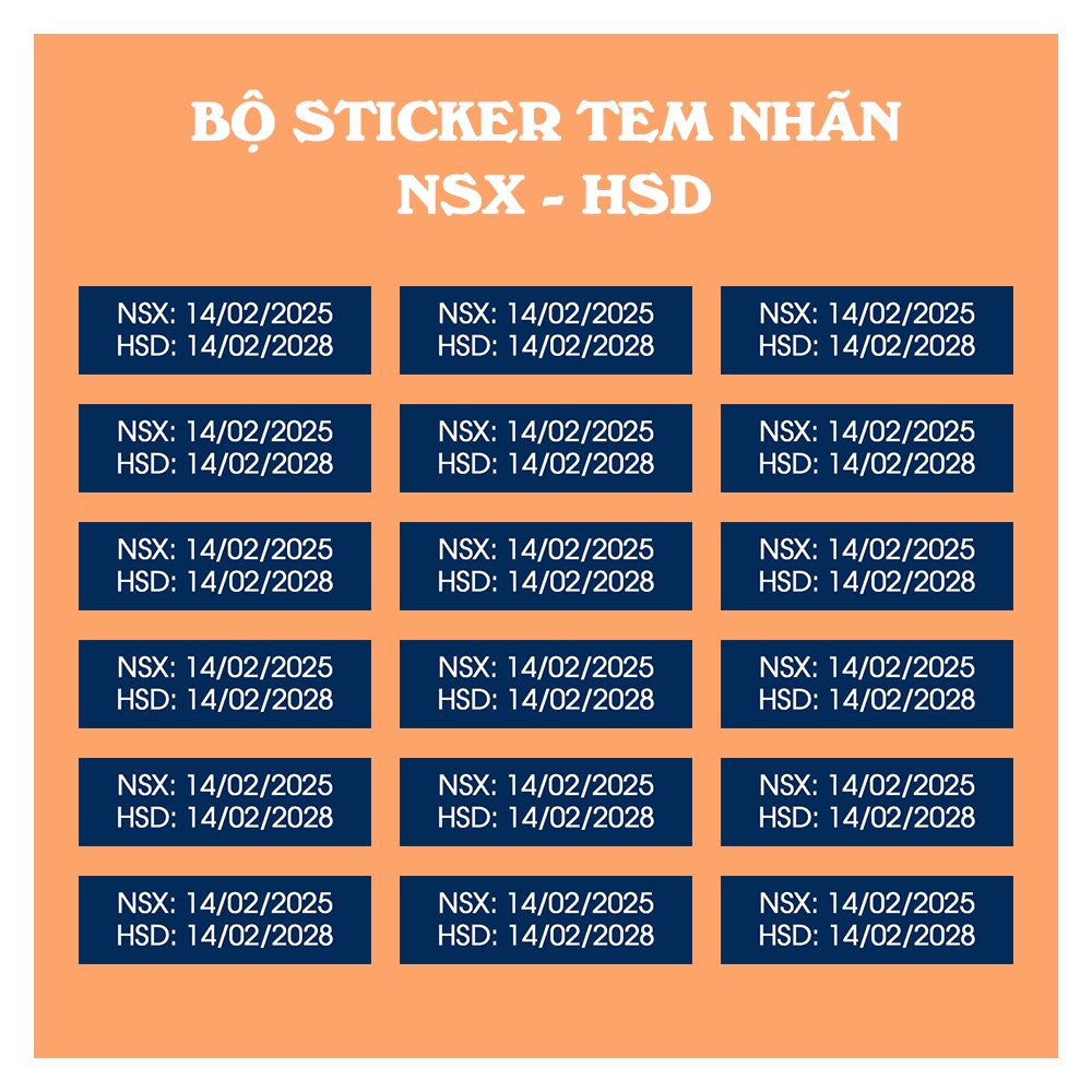 Set 290 Sticker NXS - HSD | Kích Thước 3,5x1cm - Decal Nhựa Chống Nước ...