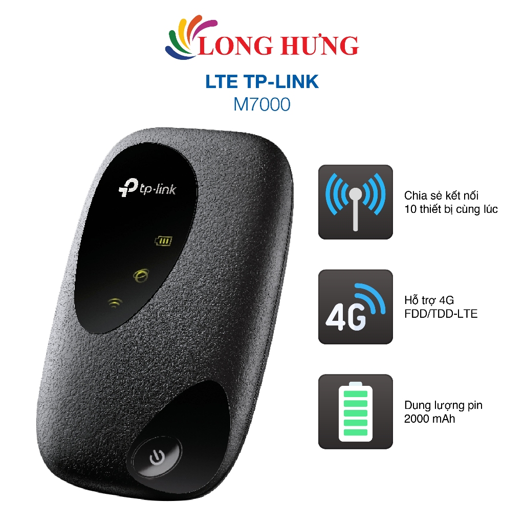 Bộ thiết bị phát Wifi di động 4G LTE TP-Link M7000 - Hàng chính hãng | Shopee Việt Nam