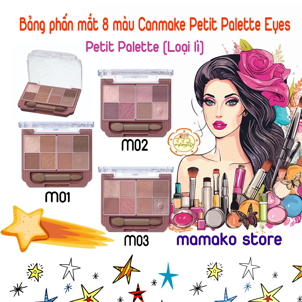 Bảng phấn mắt 8 màu Canmake Petit Palette Eyes Nhật Bản/#Canmake Palette Eyes, video là M02 ...
