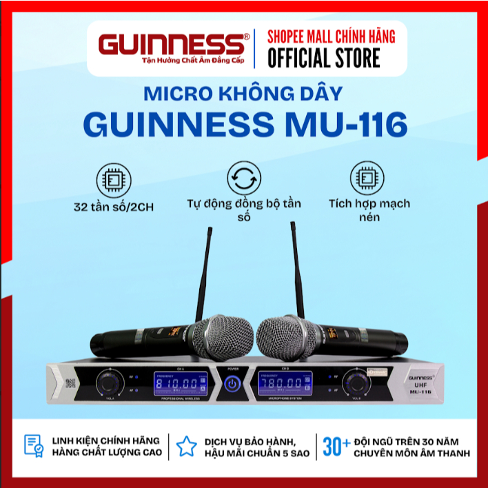 Micro Không Dây GUINNESS MU - 116 | Shopee Việt Nam