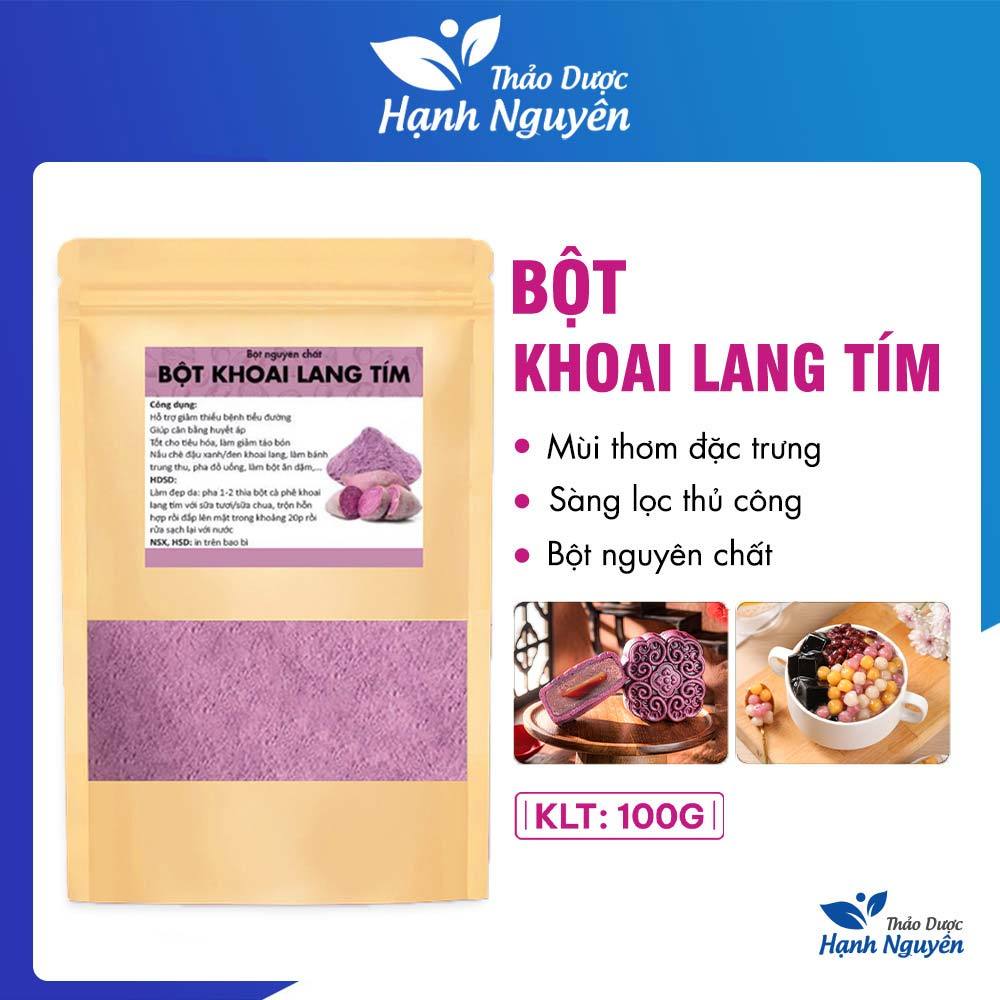 Bột khoai lang tím 100g bột khoai nguyên chất, tạo màu, hương thơm cho món ăn, dùng nấu chè ...