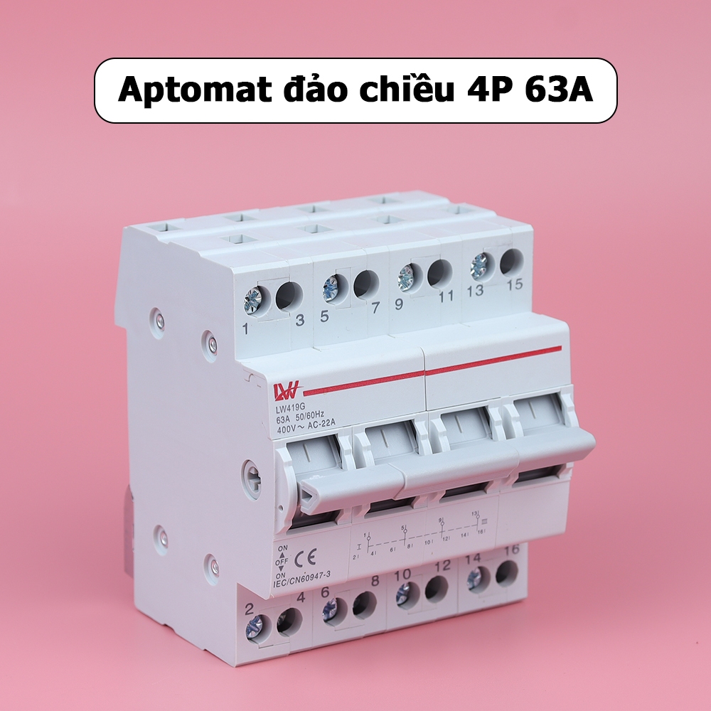 Át đảo chiều 4P 63A aptomat đảo chiều cho điện 3 pha LW 419G | Shopee Việt Nam