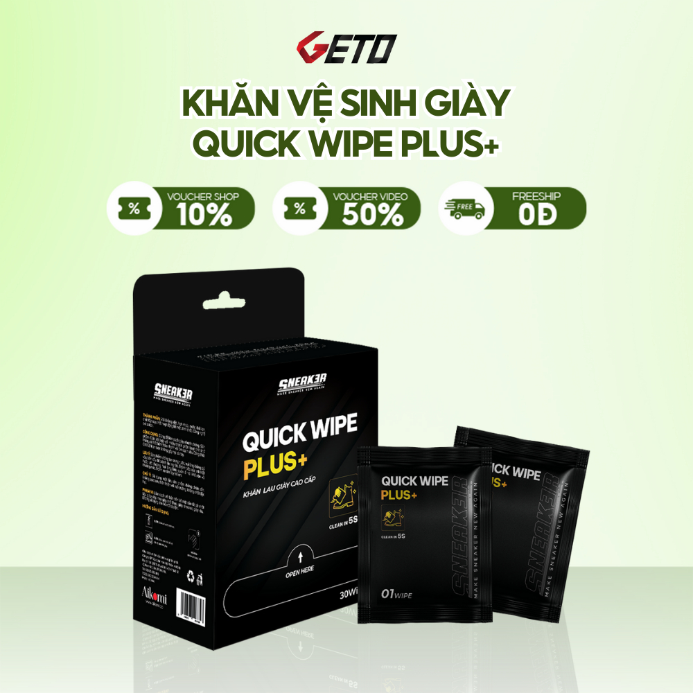 Khăn lau vệ sinh giày siêu sạch Quick Wipe Plus Sneak3r bản cao cấp chính hãng | Shopee Việt Nam