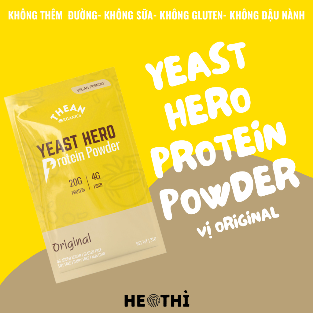 Bột đạm Yeast Hero Protein Powder vị Original The An Organcis | Shopee ...