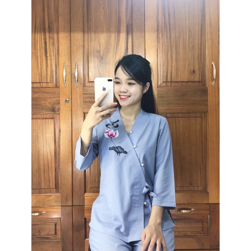 Đồ lam đi chùa mẫu kate kiểu nhật vẽ cột nơ #dobo đơn giản | Shopee Việt Nam