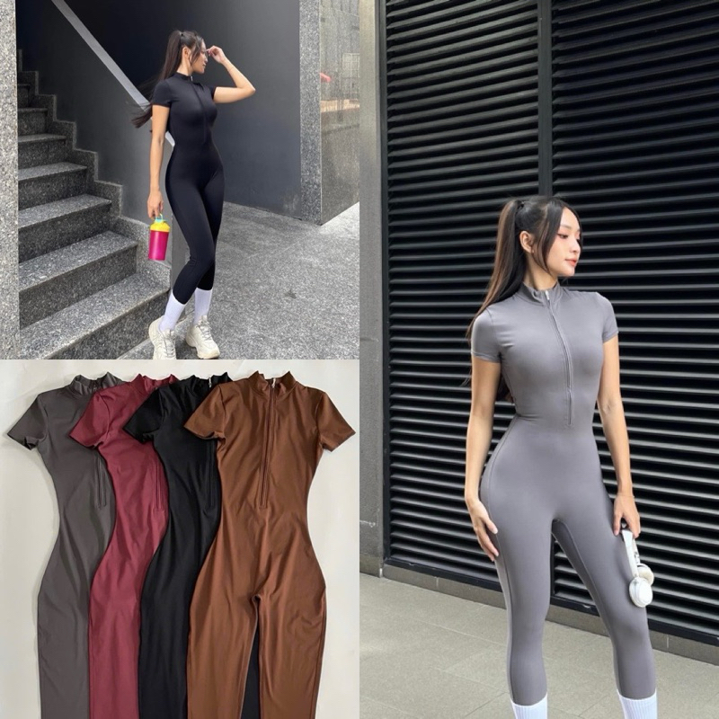 Set Jum Dài Khoá Kéo Tập Gym Nữ Pickleball Tennis Bnsport | Shopee Việt Nam