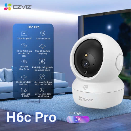 Camera Wifi EZVIZ H6C PRO 8MP 4K, H6C PRO 5MP/ H6C PRO 3MP, C6N PRO 3MP, C6N G1/H6C G1 - Xoay ...