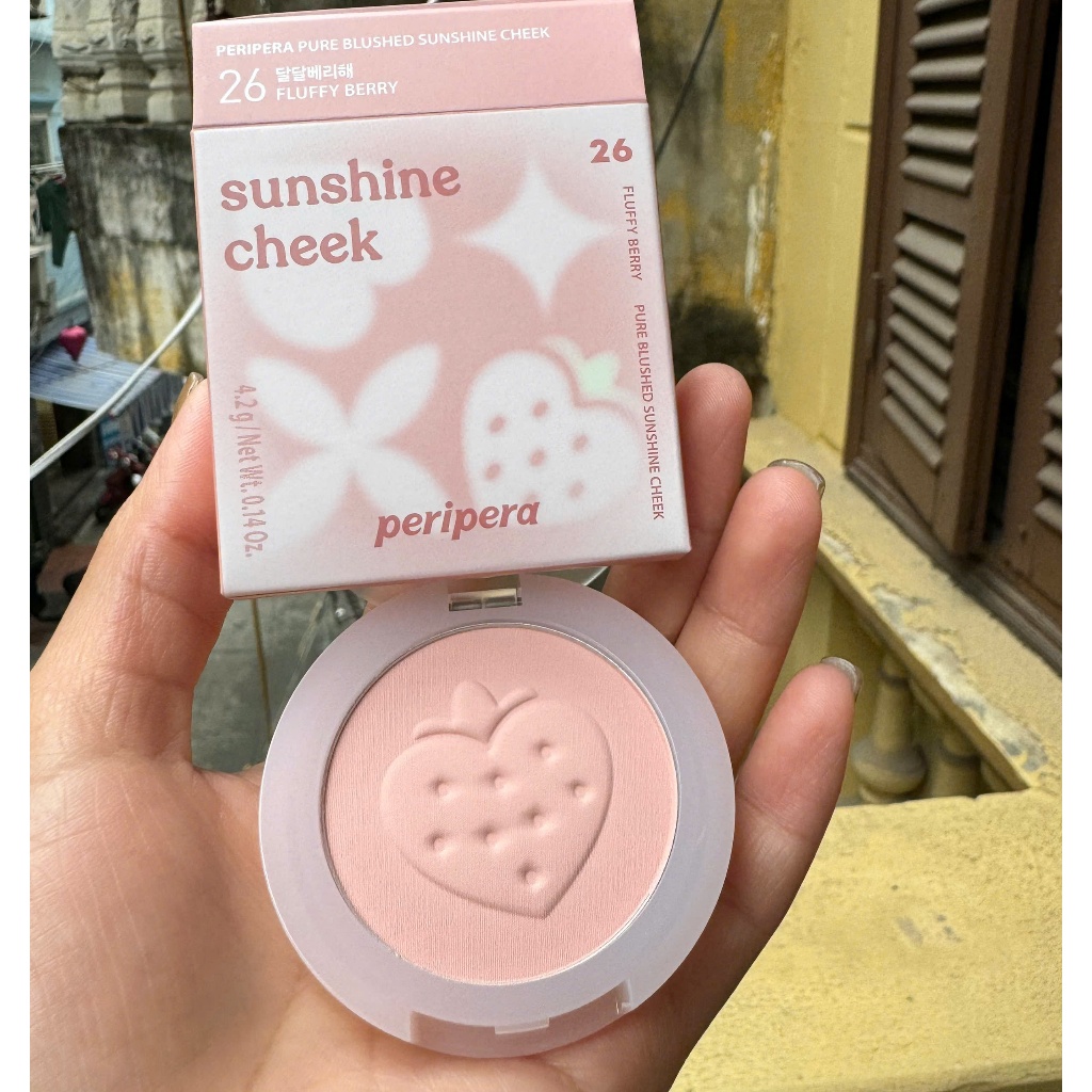 Phấn Má Hồng Peripera Pure Blushed Sunshine Cheek Màu 26 Fluffy Berry | Shopee Việt Nam
