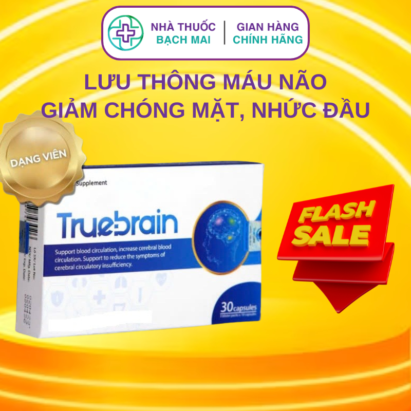 Viên uống True Brain [LƯU THÔNG MÁU NÃO] giảm nhức đầu, ù tai (40 viên) | Shopee Việt Nam