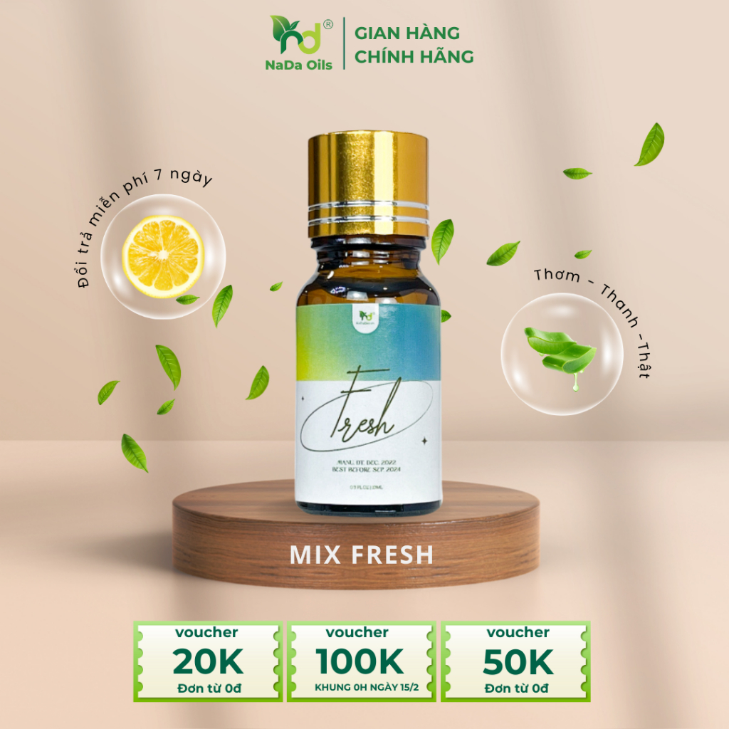 Tinh dầu Mix Fresh | NaDa Oils | Thơm phòng, thư giãn được kết hợp từ ...