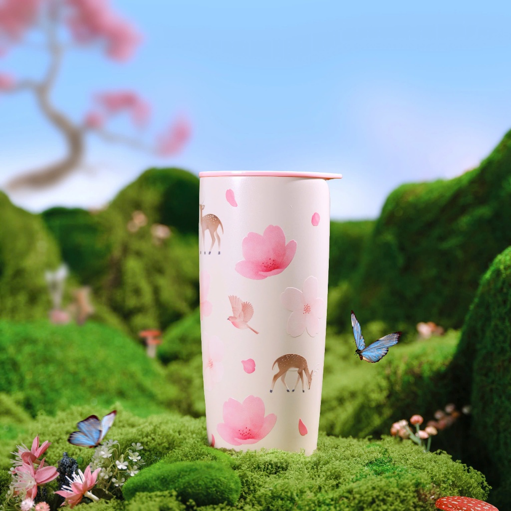 Bình Starbucks TMBL 20OZ SS MILKY ISLAND CHERRY BLOSSOM (591 mL) | Shopee Việt Nam