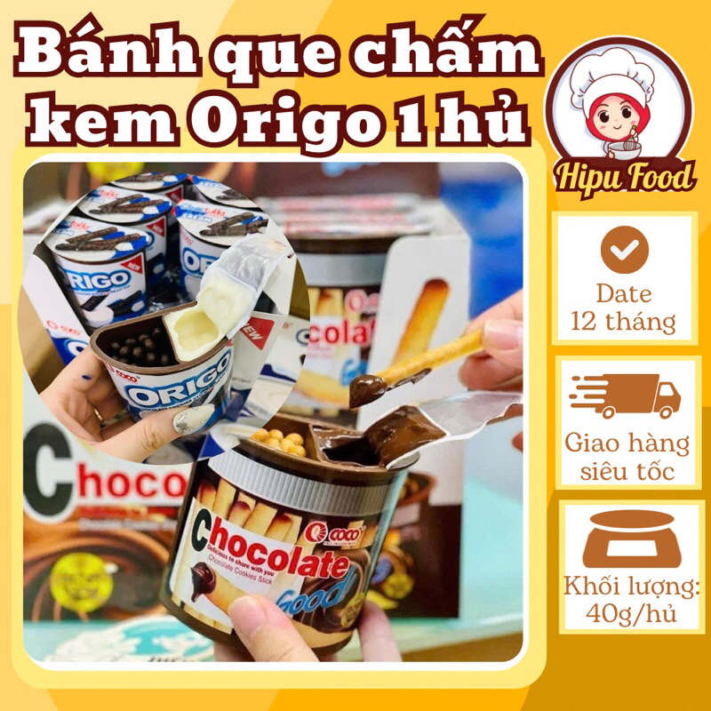 Bánh que chấm kem chocolate/ kem sữa Origo 1 hủ 40g | Shopee Việt Nam