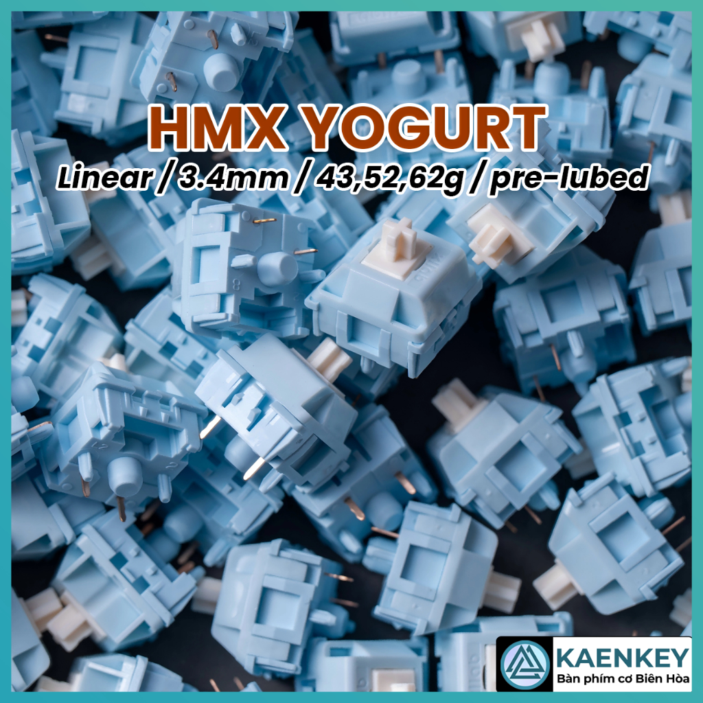 Switch HMX Yogurt 5 PIN Linear 52g, hành trình 3.4 công tắc bàn phím Switch HMX Yogurt Kaenkey ...