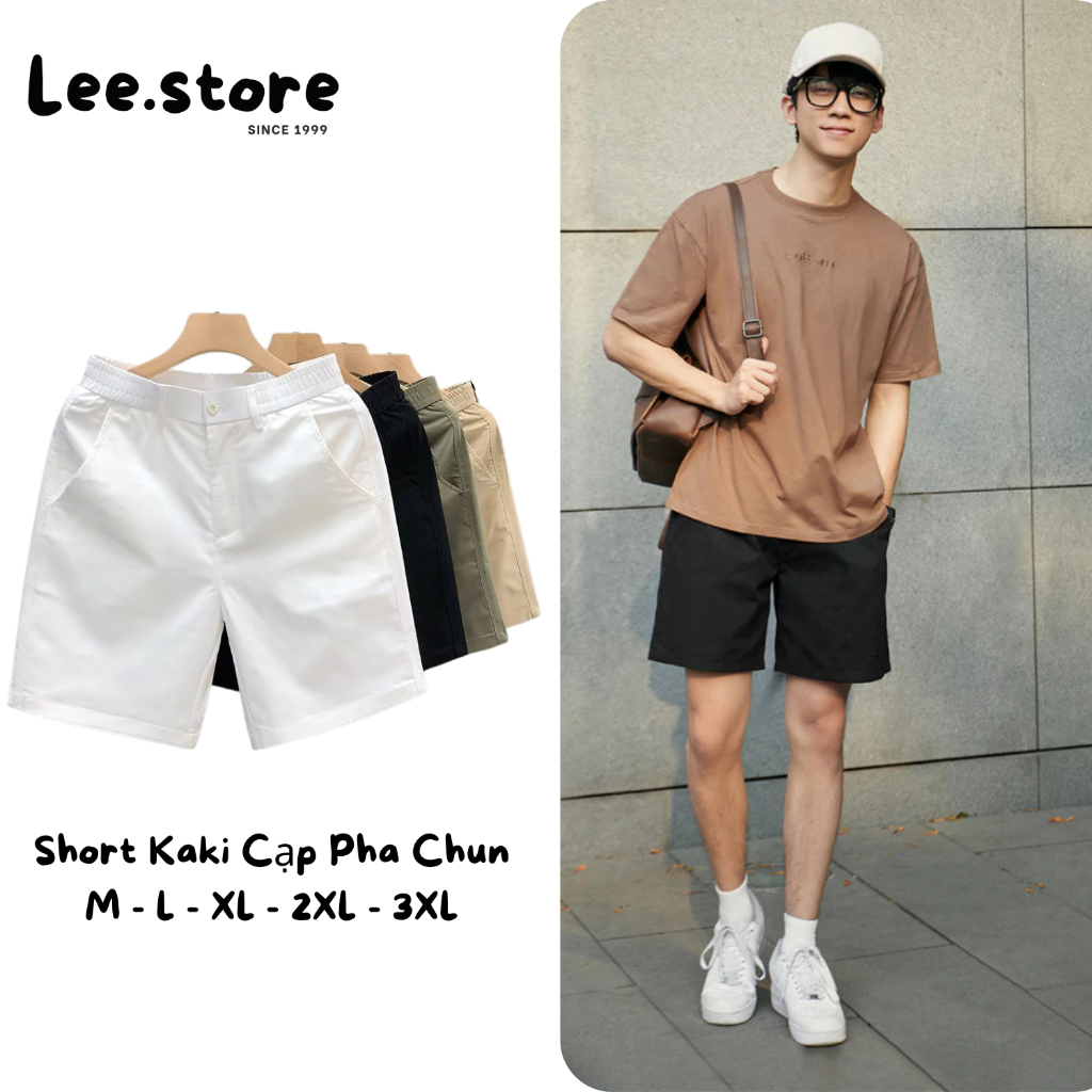 (COMBO 2 QUẦN) SHORT NAM KAKI GIÓ LEE.STORE CẠP PHA CHUN FORM TRẺ TRUNG ...