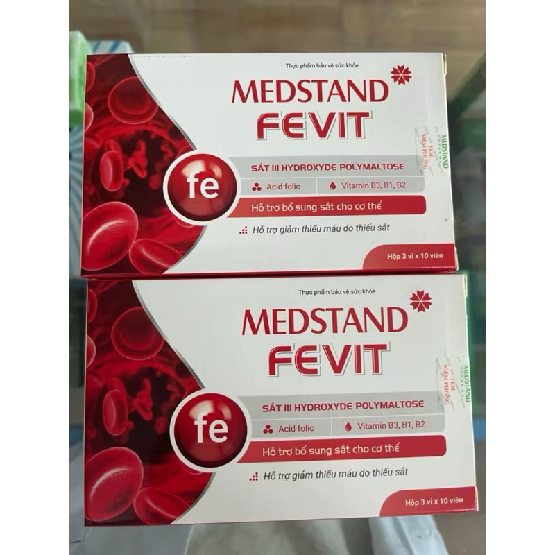 Medstand Fevit bổ máu - Bổ sung sắt và Acid Folic cho bà bầu, viên bổ ...