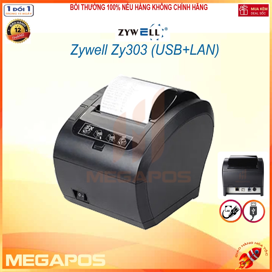 Máy in hóa đơn Zywell ZY303 LAN | Zy908 WIFI | Zy-Q822 LAN | Xprinte ...