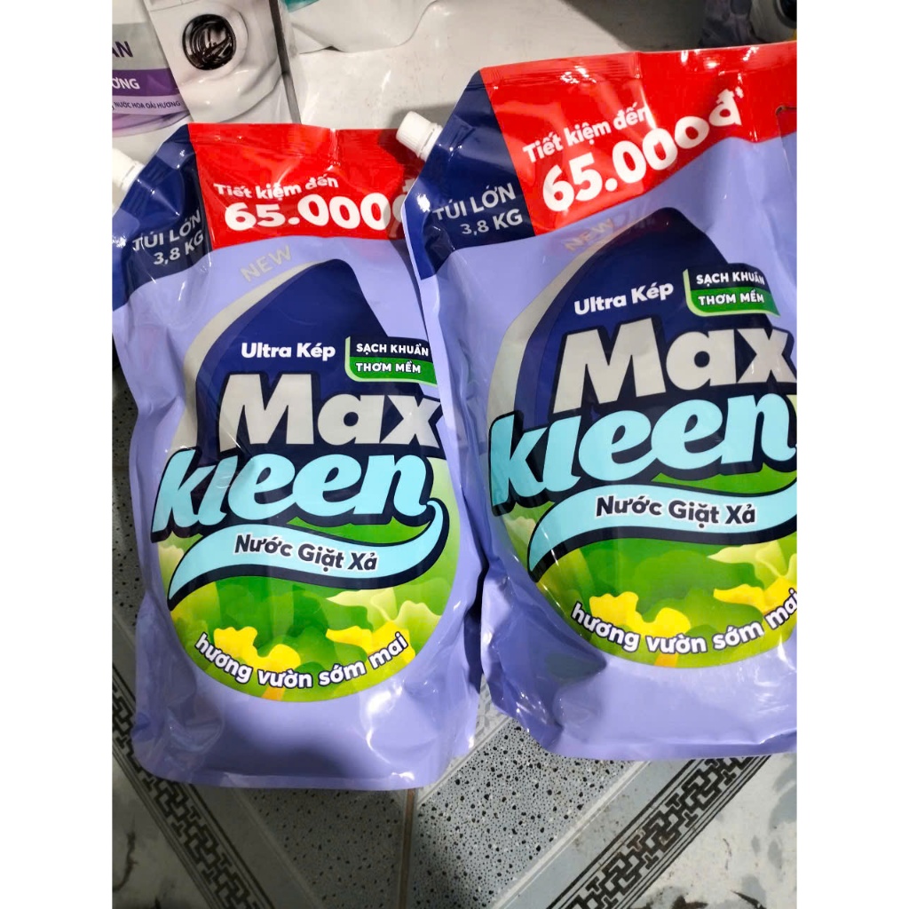 Nước giặt xả Max Kleen hương vườn sớm mai 3.8kg | Shopee Việt Nam