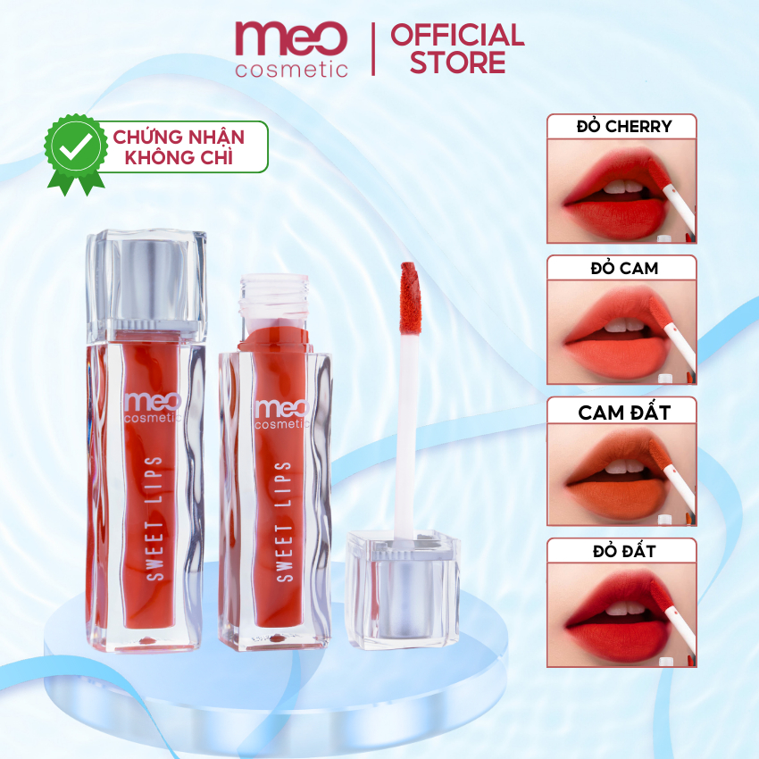 Son kem lì thuần chay, không chì MeO Sweet Lips MeO Cosmetc dạng nước ...