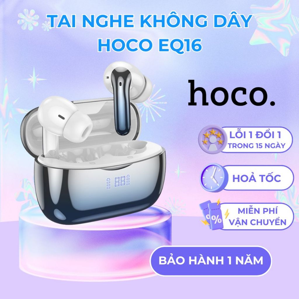 Tai nghe không dây Hoco EQ16, Bluetooth V5.3, Tai nghe khử tiếng ồn ANC ...