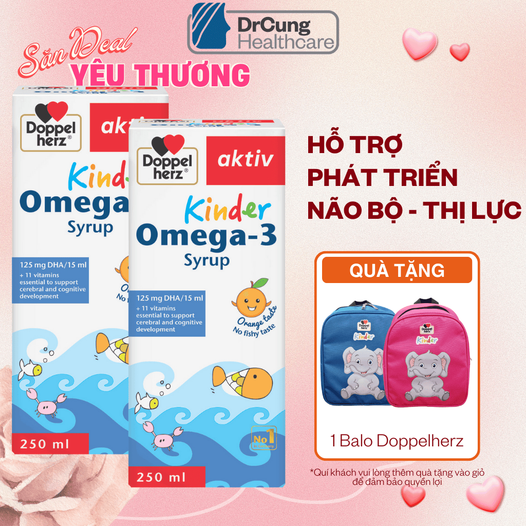 Bác Sĩ Cung Combo 2 Hộp Siro Bổ Sung Omega 3 Kinder Omega 3 Syrup - Bổ ...