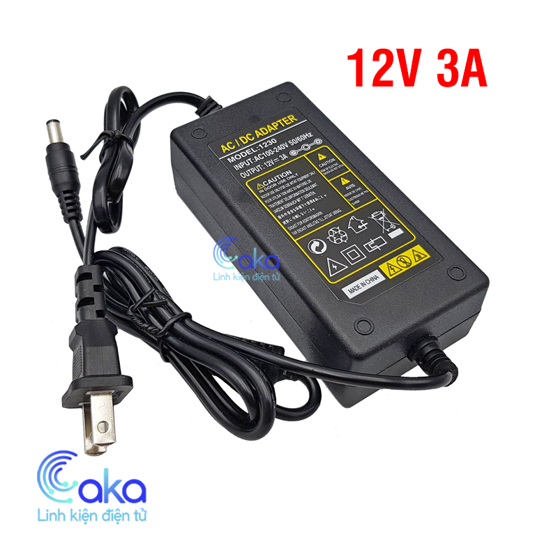 Nguồn Adapter 12V 3A Jack nguồn dc 5.5x2.1mm | Shopee Việt Nam