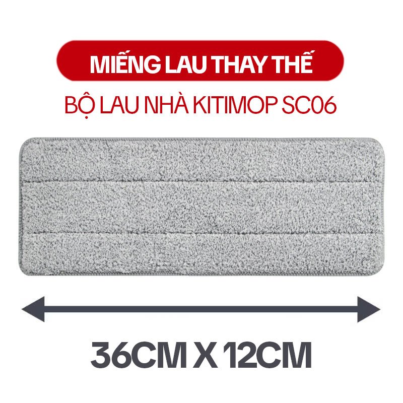 Miếng Lau Nhà Thay Thế 36X12CM Dùng Cho Bộ Lau Nhà KITIMOP SC06 | Shopee Việt Nam