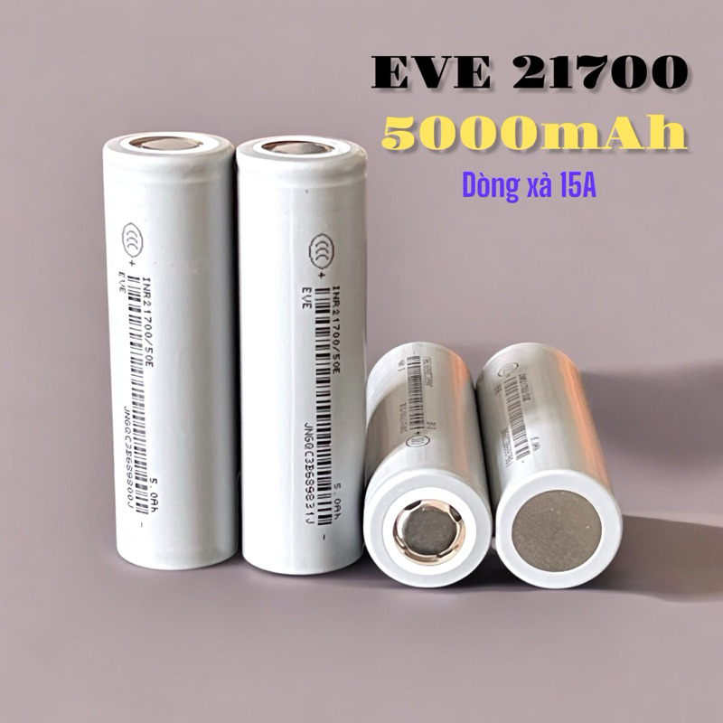 [2 cell Pin Eve 21700 3.7V- dung lượng 5000mah] Xả 15A pin mới 100% ...