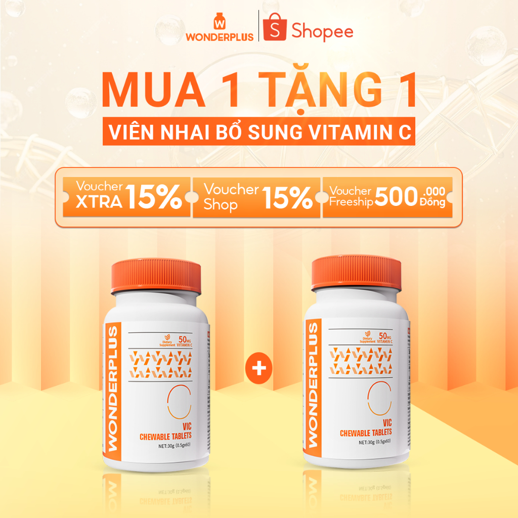 [Mua 1 Tặng 1] Viên Nhai Bổ Sung Vitamin C Wonderplus Hương Cam Giúp ...