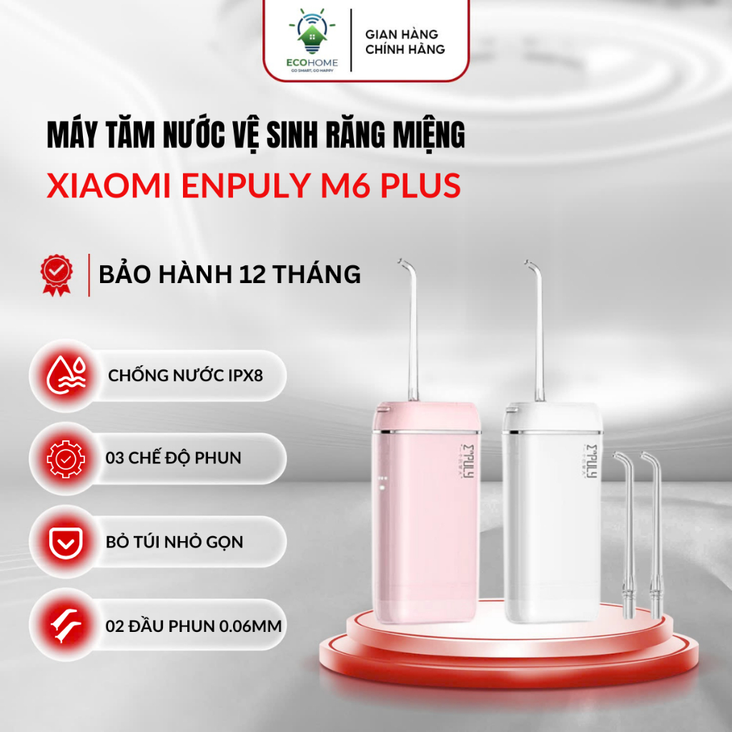 Máy Tăm Nước Xiaomi ENPULY Mini M6 Plus 3 Chế Độ Làm Sạch Dung Tích ...
