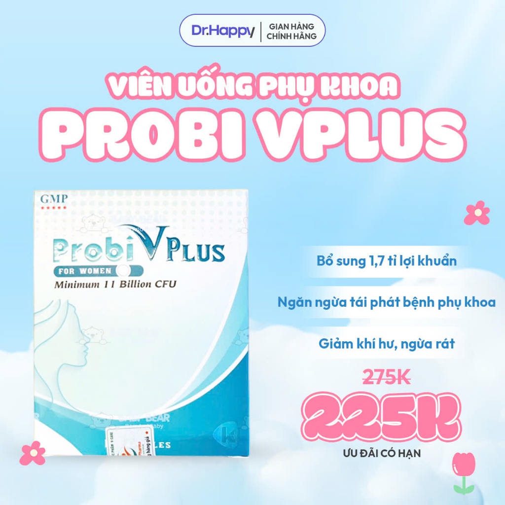 [CHE TÊN] Viên uống phụ khoa 11 chủng PROBI VPLUS - Bổ sung Men vi sinh ...