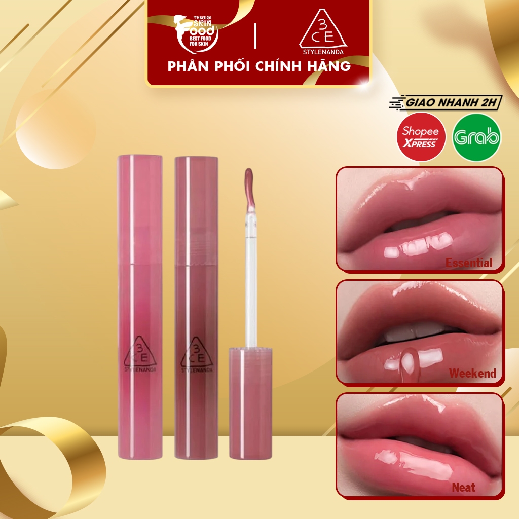 Son Bóng Dạng Gel Căng Mọng 3CE Drop Glow Gel 4g | Shopee Việt Nam
