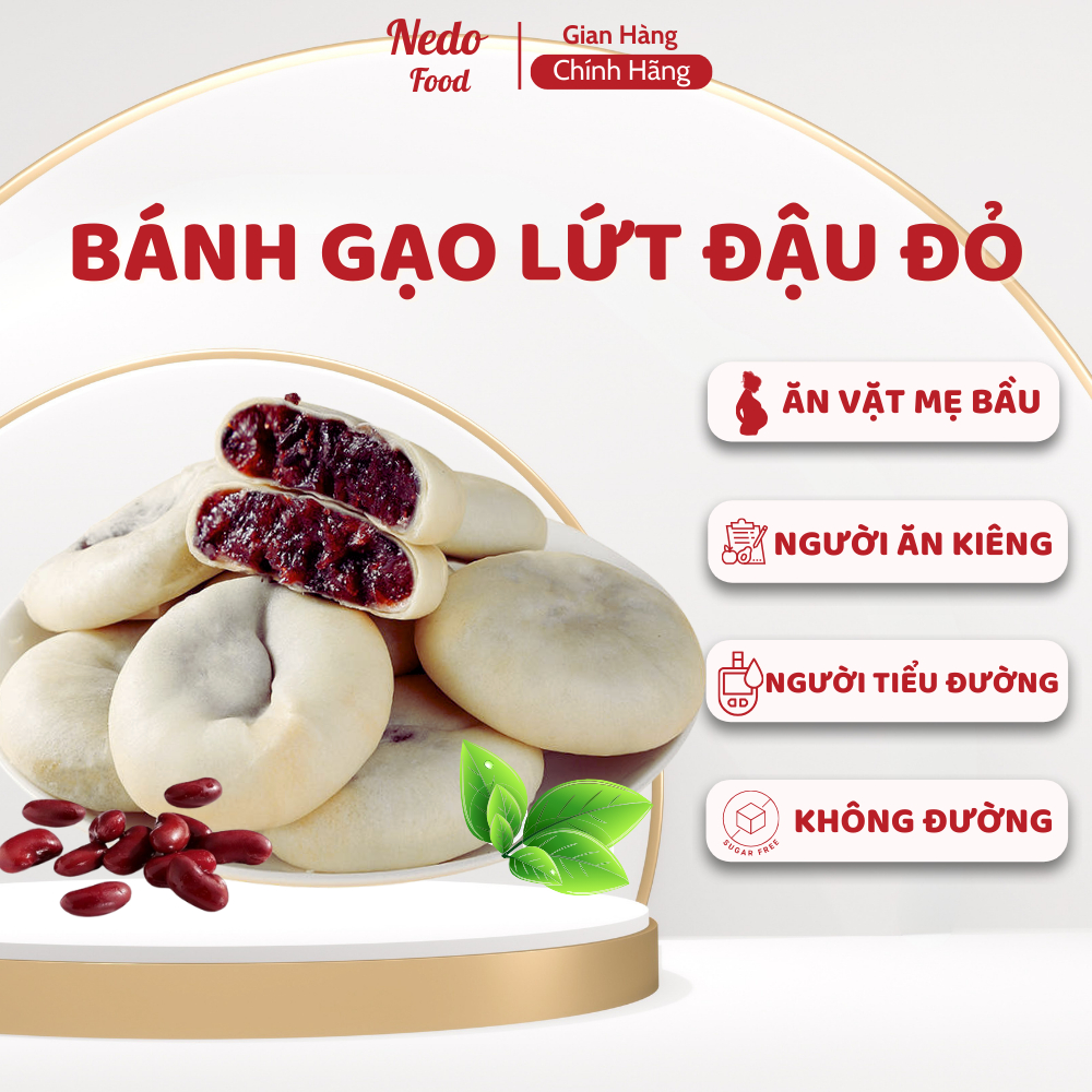 Bánh Gạo Lứt Đậu Đỏ Nedo Food Ít Đường Thơm Ngon Giàu Dinh Dưỡng Phù ...