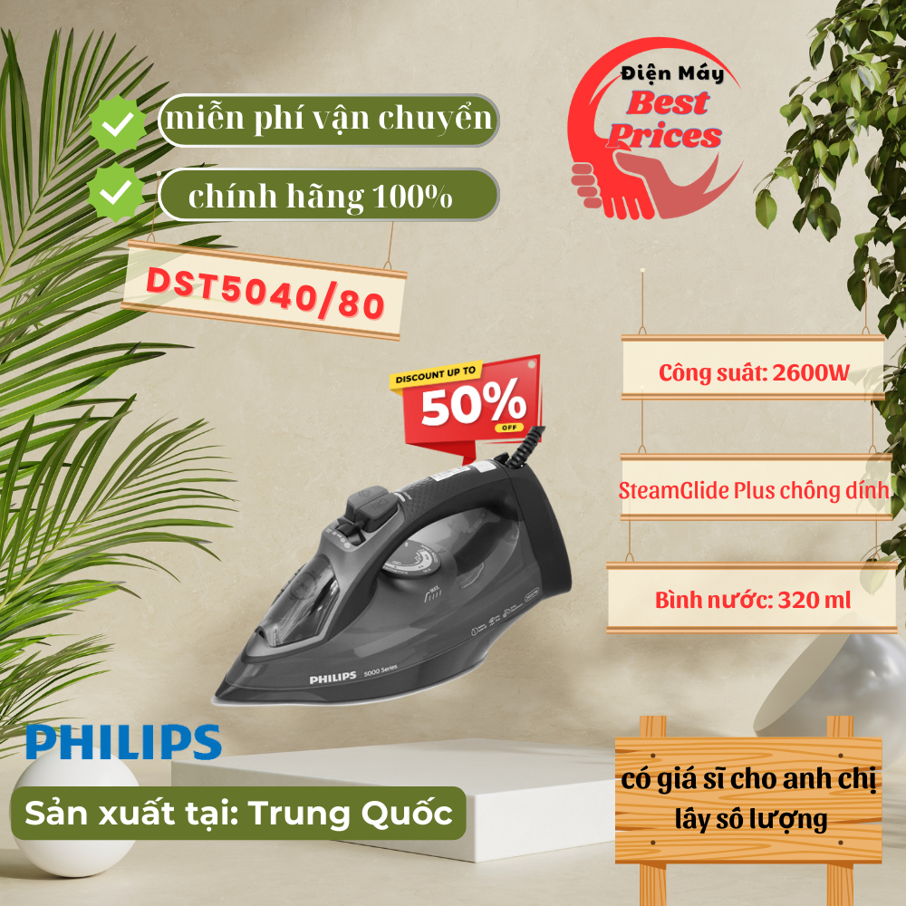 DST5040/80 Bàn ủi hơi nước Philips DST5040/80 | Shopee Việt Nam