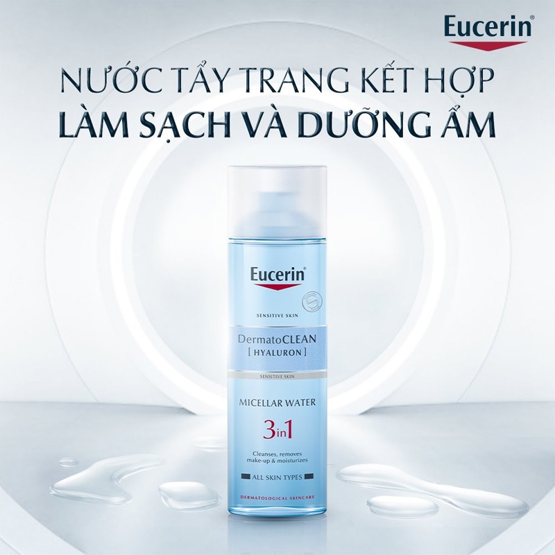 Nước Tẩy Trang Eucerin Dermatoclean Hyaluron 3In1 Dịu Nhẹ Cho Da Nhạy Cảm 400ml | Shopee Việt Nam