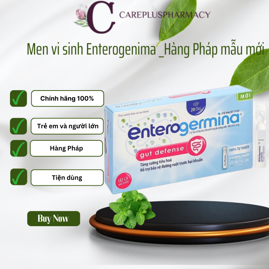 Enterogermina - Men Vi Sinh Cho Bé, Cân Bằng Hệ Vi Sinh Đường Ruột (Hàng Pháp hộp 20 ống ...