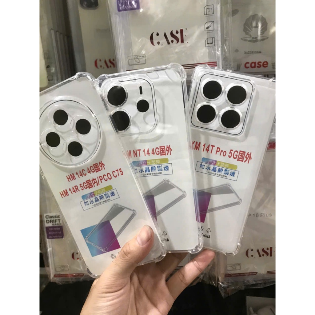 Ốp trong Xiaomi Redmi 14C, RM 14T, Note 14 Pro, 14T Pro 5G, có 4 cạnh ...