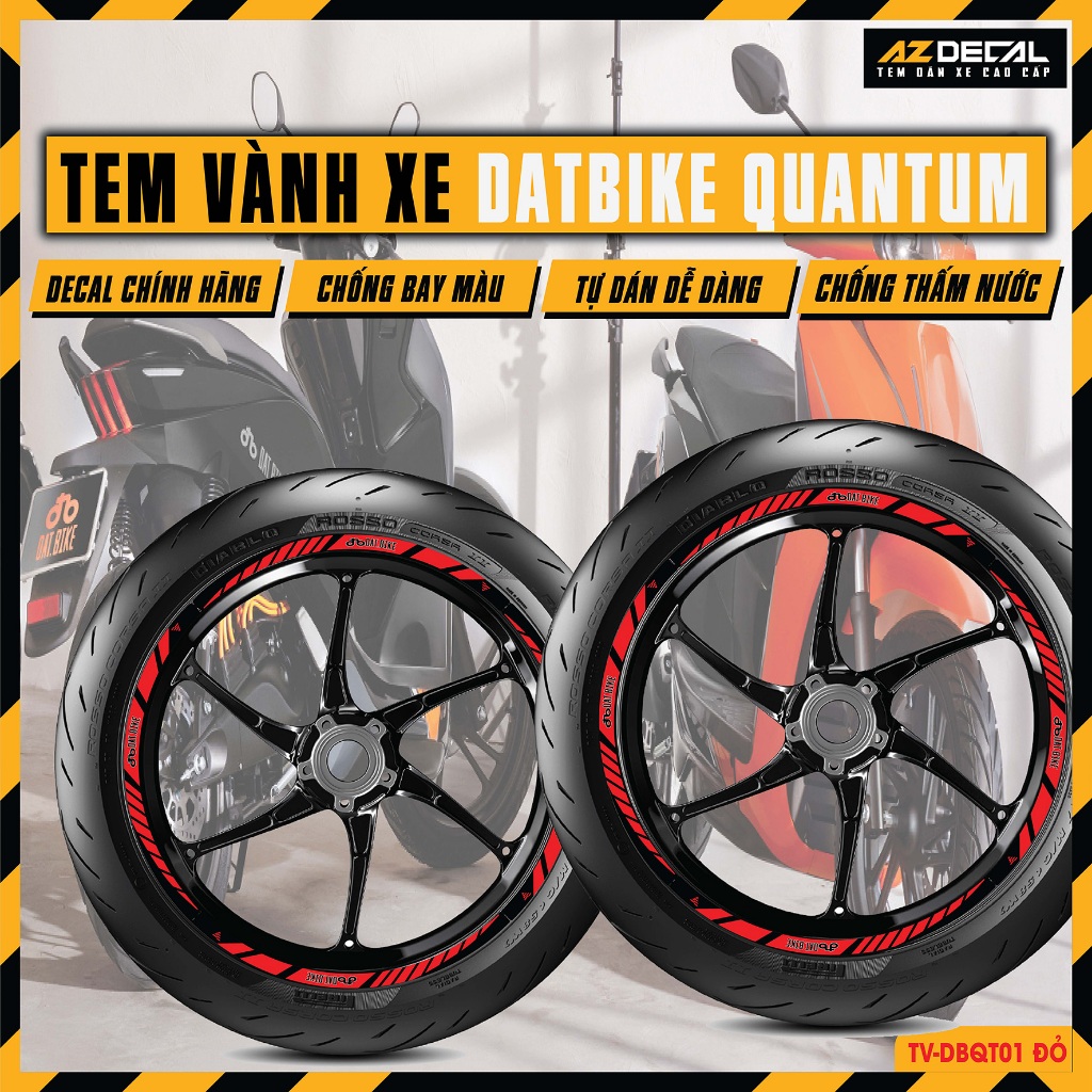 Tem Dán Vành Xe DAT BIKE QUANTUM Phản Quang | TV-DBQT01 | Decal Chống ...