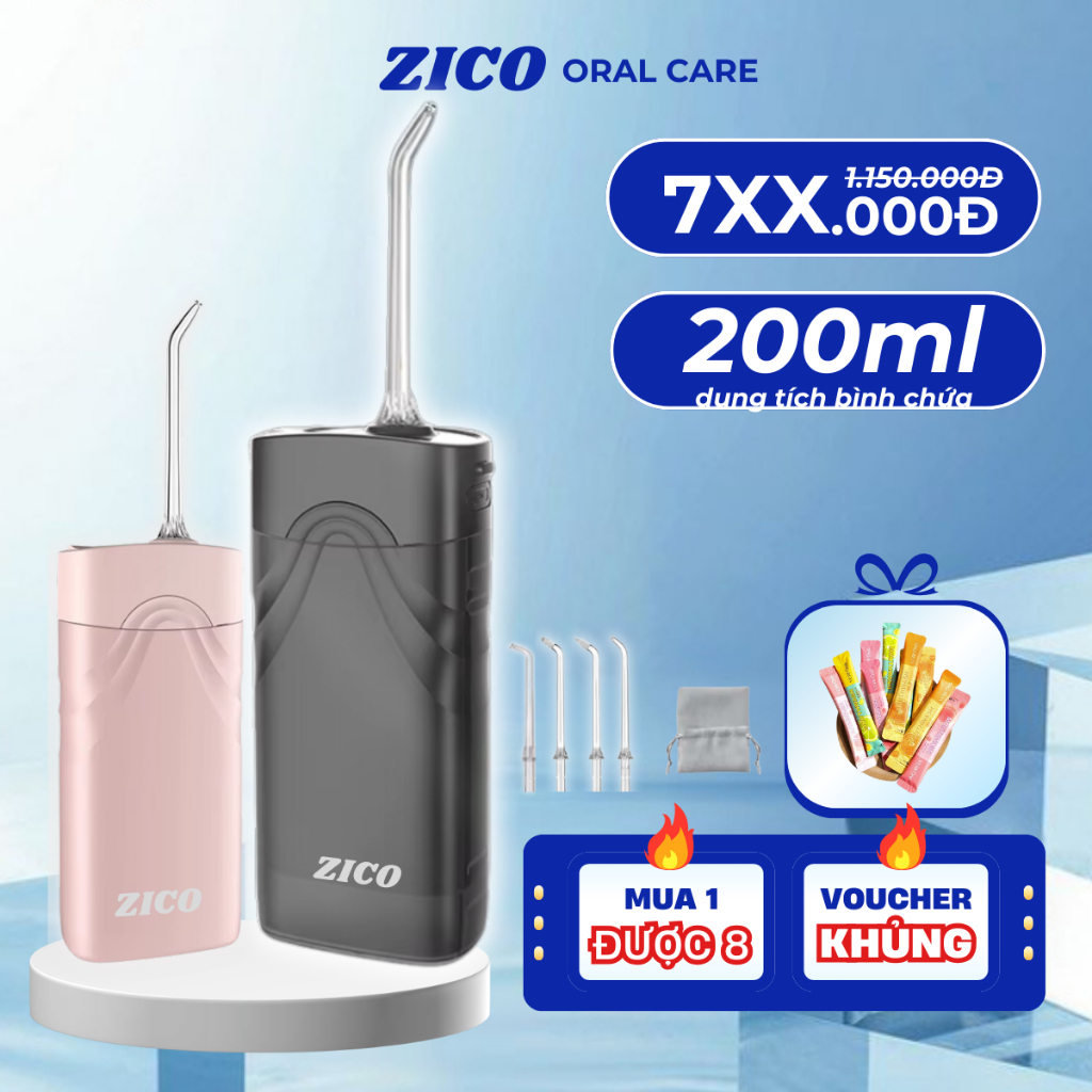 Tăm nước mini cầm tay ZICO ZC-24 bình chứa 200ml nhỏ gọn phù hợp nhiều nhu cầu đặc biệt là người ...