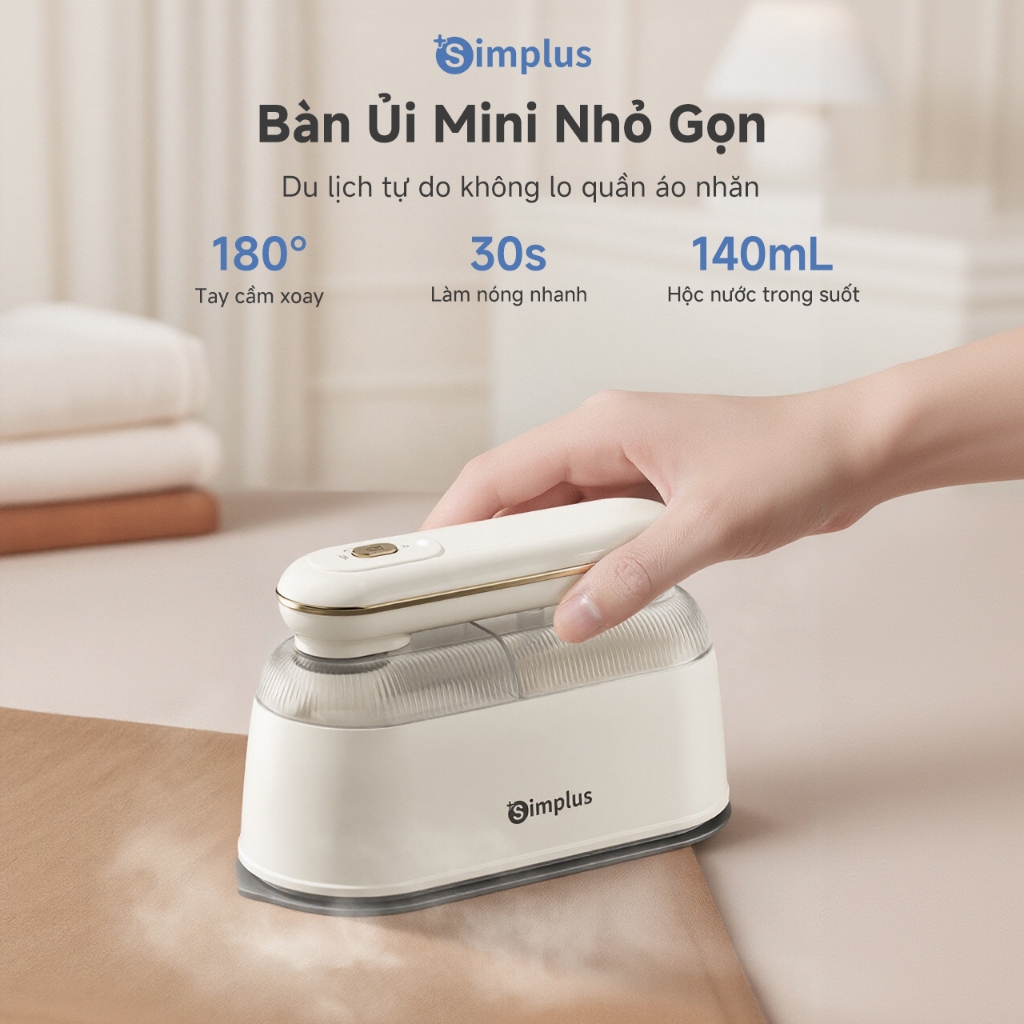Simplus Pink Bàn Ủi Hơi Nước Công Suất Lớn 2000W - Lực Phun Hơi Nước Mạnh Phủ Men Gốm GTJH022 ...