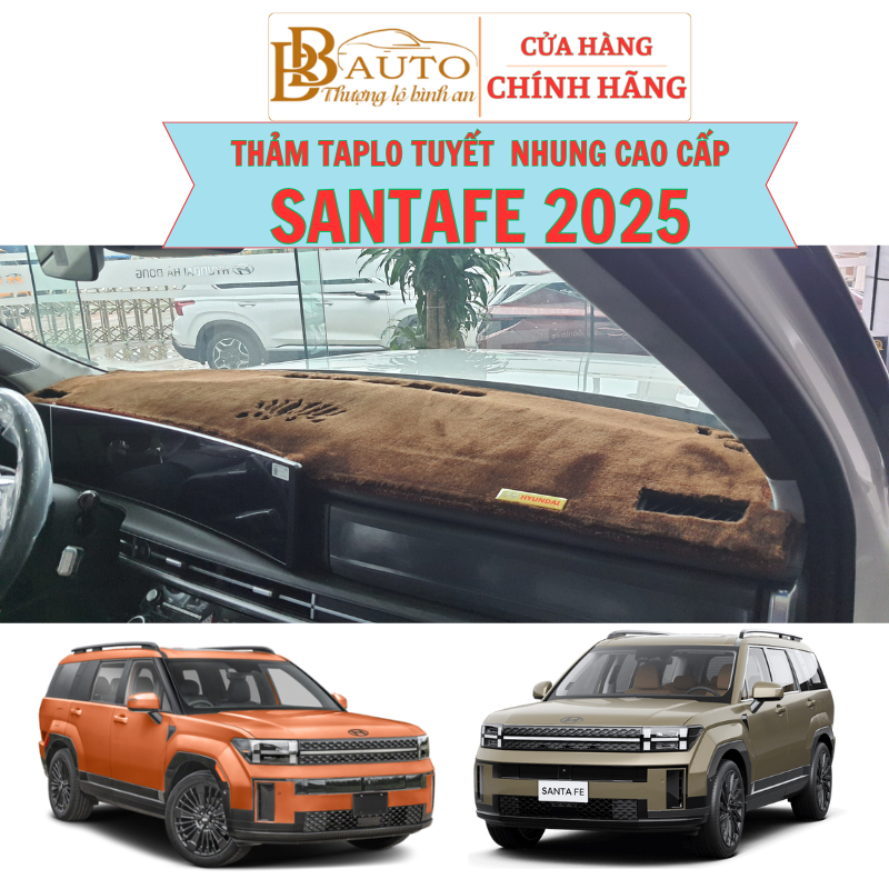 Thảm Taplo Hyundai Santafe 2025 phiên bản mới 2025- chất liệu tuyết ...