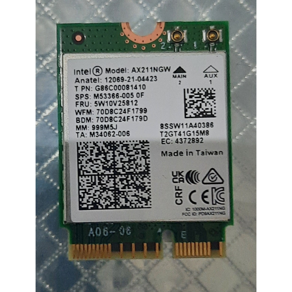 Intel AX211 M2 wifi card, Wi-Fi 6E, CNVio2 bluetooth 5.3, ba băng tần 2 ...