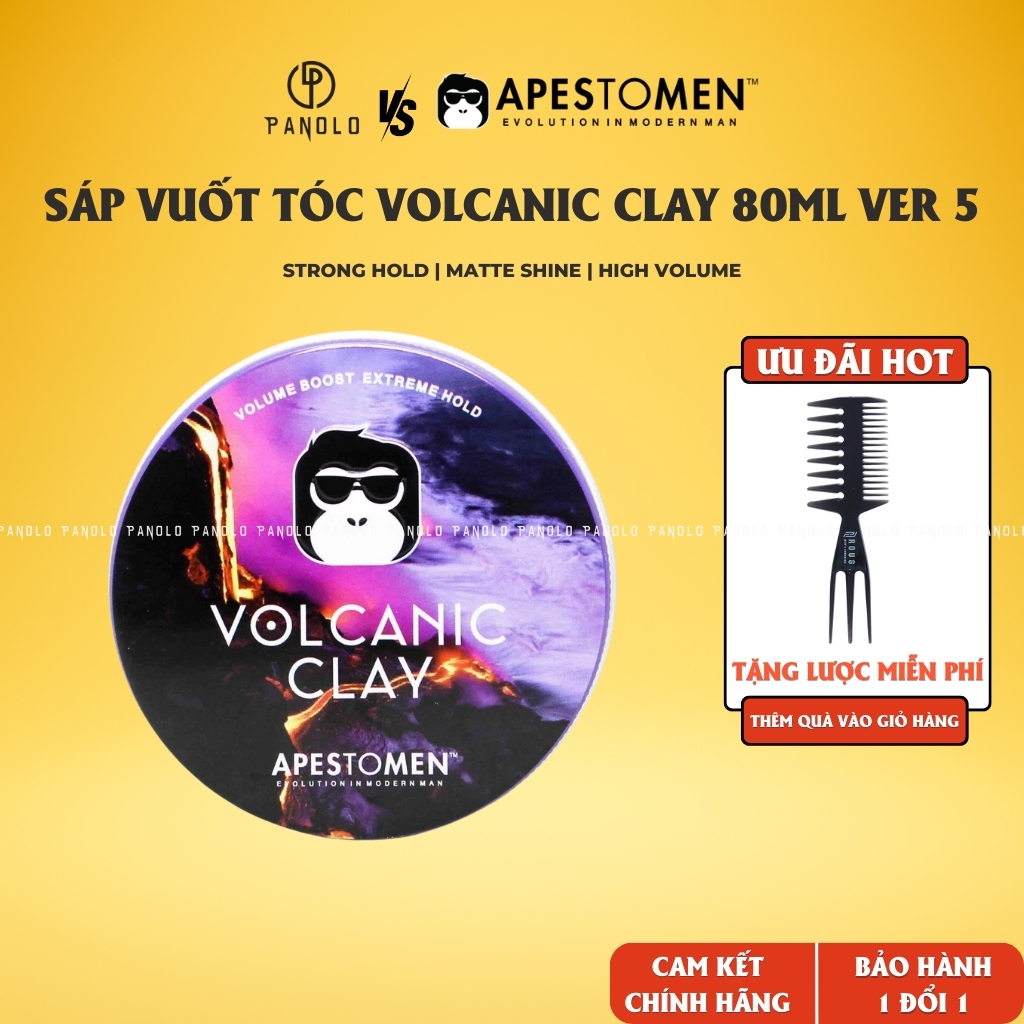 Sáp Vuốt Tóc Volcanic Clay 80ml, Sáp Vuốt Tóc Nam Chính Hãng Apestomen ...
