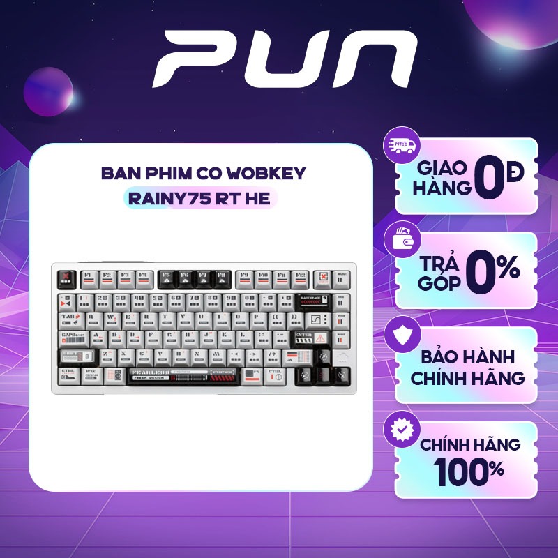 Rainy75 RT - Bàn phím Rainy75rt ESPORT , HE, nhôm CNC, đèn RGB, TTC ...