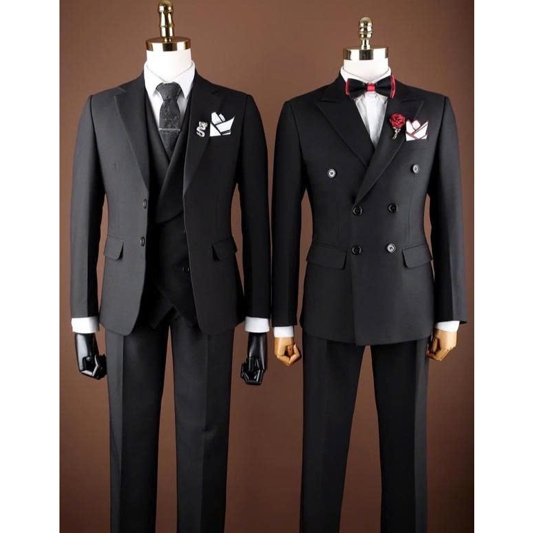Bộ Vest Comple Nam Cao Cấp . Suit Nam Hàn Quốc 6 Cúc Đẹp | Shopee Việt Nam